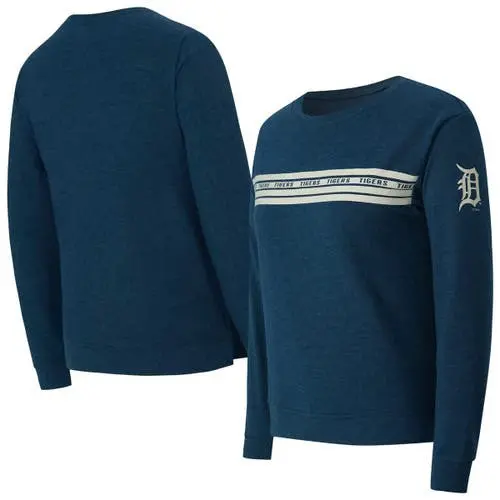 CONCEPTS SPORT Detroit Tigers French Terry Long Sleeve T-shirt - Navy