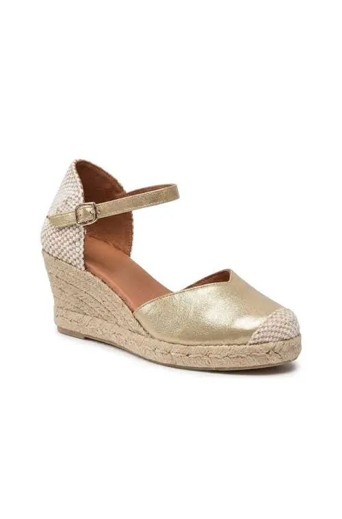 MENINA STEP Jimena Mid Strap Espadrille Sandal - Bronze