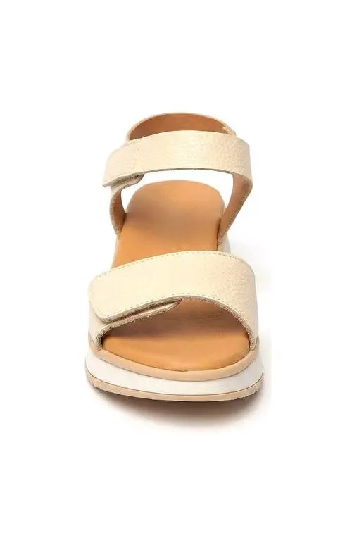 MENINA STEP Napoli Flat Wedge Sandal - Ivory