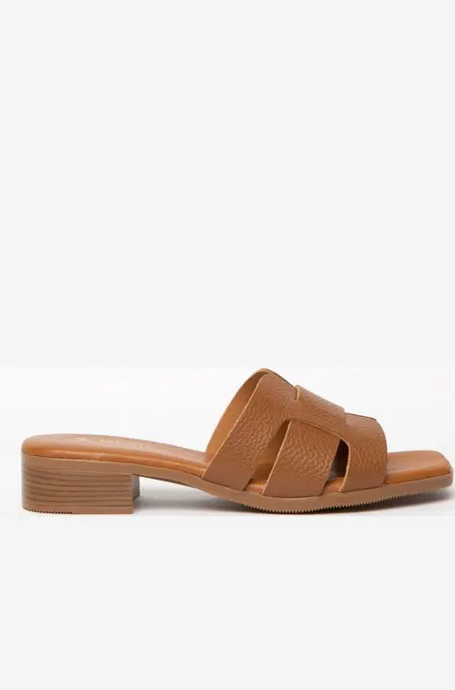 MENINA STEP Ona Heeled Sandal - Tan