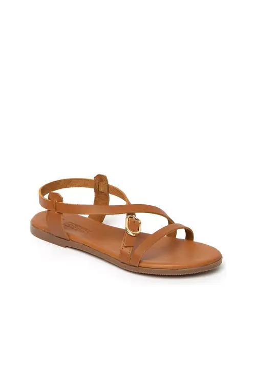 MENINA STEP Vera Flat Sandal - Tan