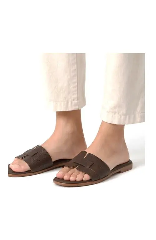 MENINA STEP Lucila Flat Sandal - Chocolate