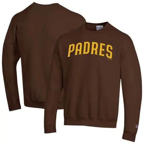 Champion San Diego Padres Powerblend Wordmark Sweatshirt - Brown