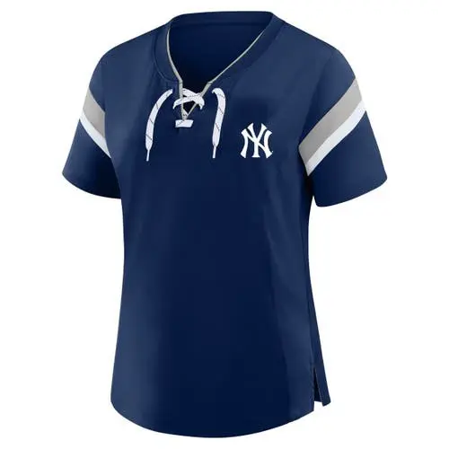 Profile New York Yankees Lace-up T-shirt - Navy
