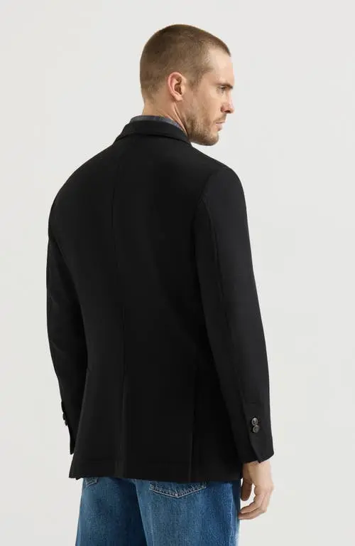 Brunello Cucinelli Cashmere Panama Deconstructed Blazer With Patch Pockets