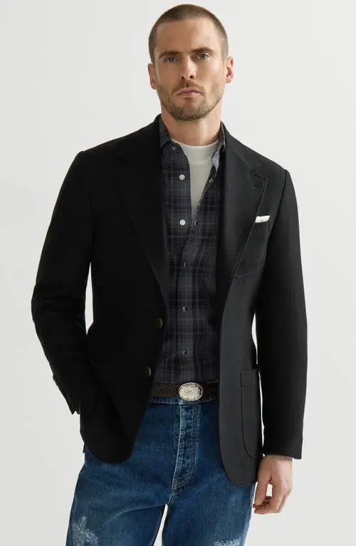Brunello Cucinelli Cashmere Panama Deconstructed Blazer With Patch Pockets