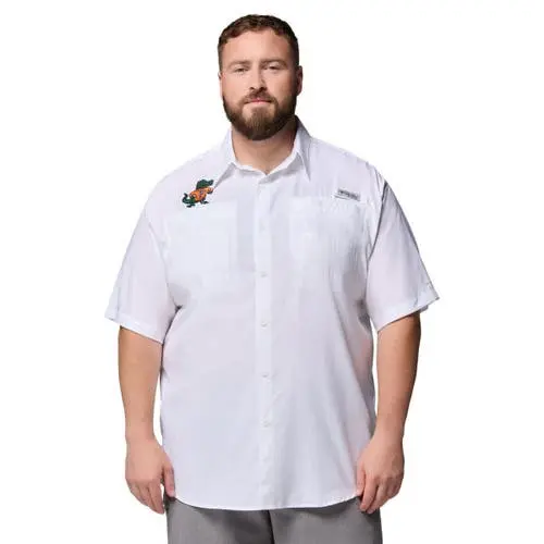 Columbia Florida Gators Big & Tall Tamiami Omni-shade Button-down Shirt - White