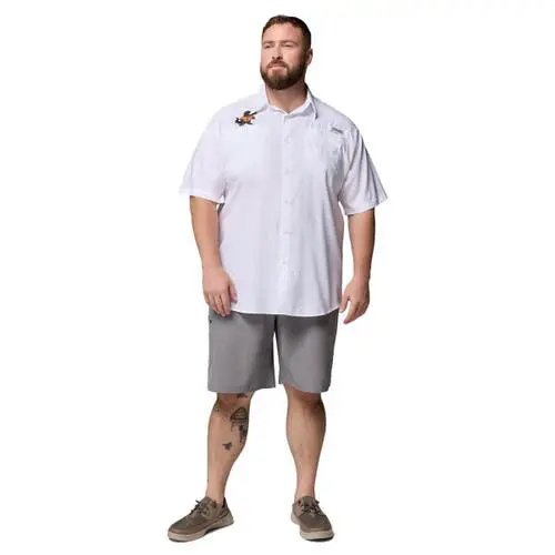 Columbia Florida Gators Big & Tall Tamiami Omni-shade Button-down Shirt - White