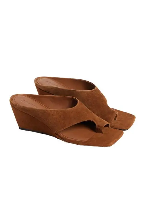 Sandro Suede Wedge Sandals