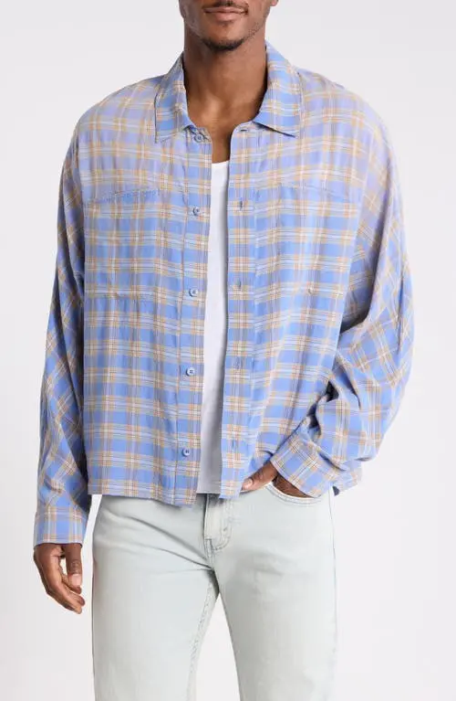 REPRESENT Santa Monica Flannel Button-front Shirt - Drift Blue