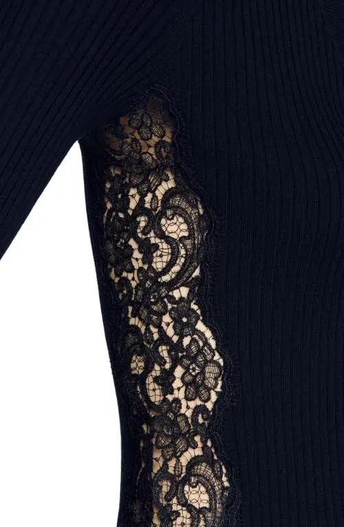 Sandro Cardigan With Lace Panel