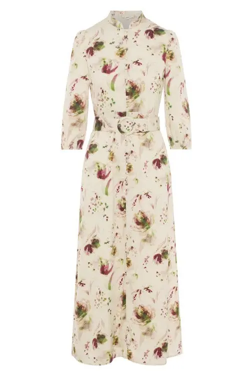 COCO DE LA MOUR Printed Maxi Dress - Cream/print