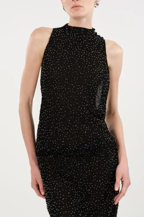 NOCTURNE Stone-embellished Maxi Dress