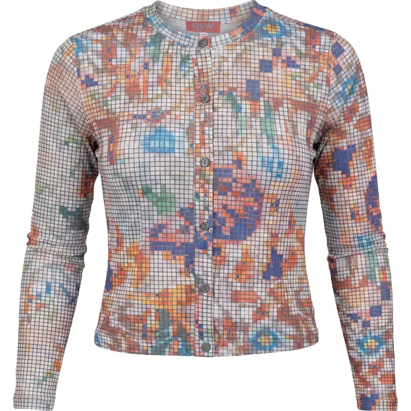 QEW Printed Pique Cardigan - Multi Color