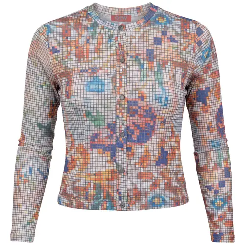 QEW Printed Pique Cardigan