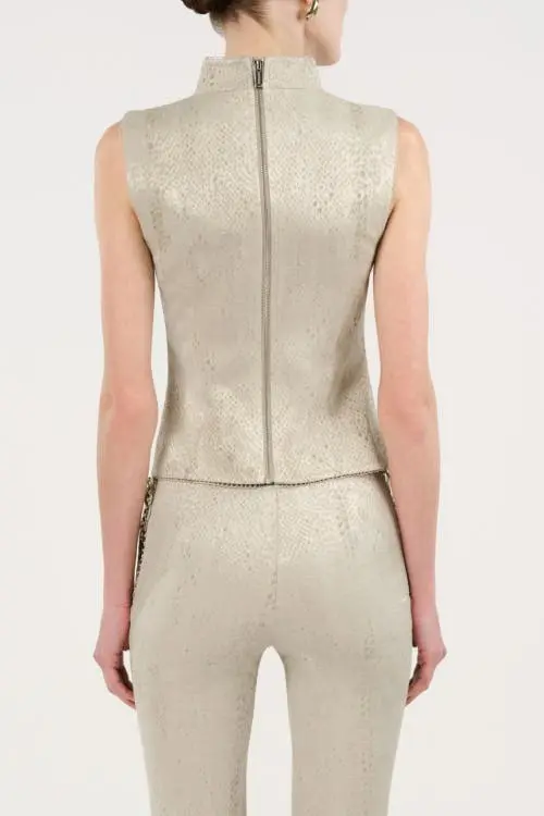 NOCTURNE Braid-trim Bustier Top