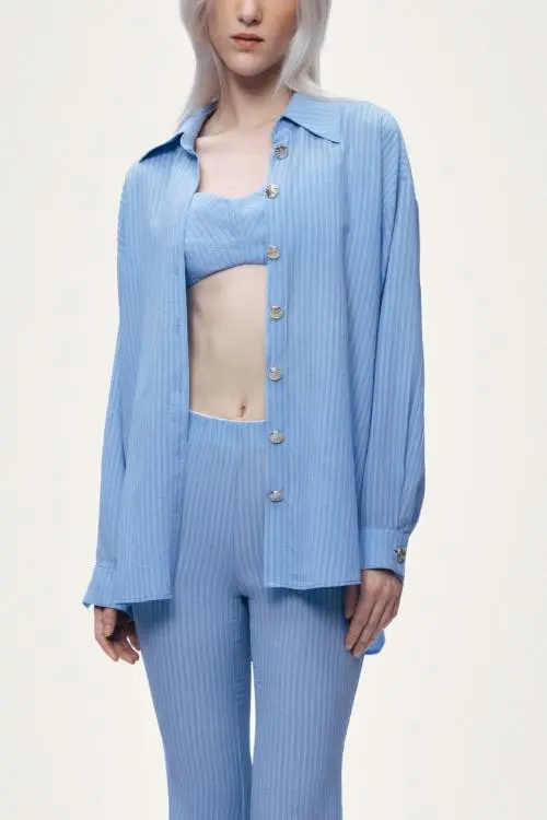 NOCTURNE Bustier-detail Shirt