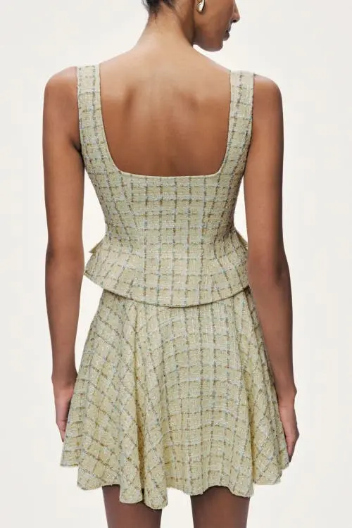 NOCTURNE Button Accessory Tweed Bustier