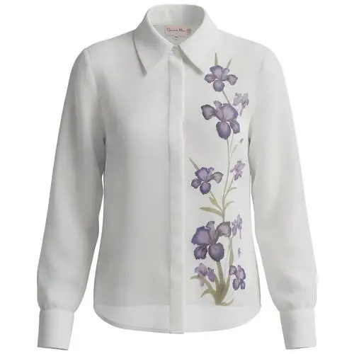 COCO DE LA MOUR Floral Printed Long Sleeve Blouse