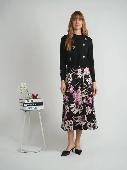 FAVES Satin Floral Jumper