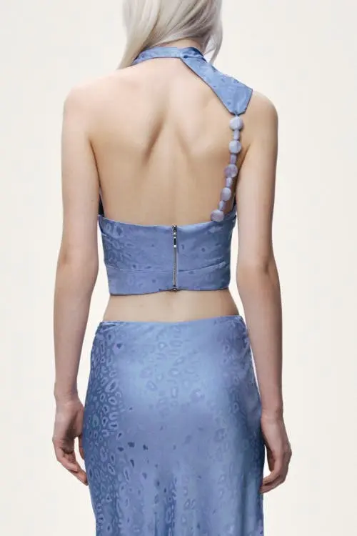 NOCTURNE Accessory Detail Off-shoulder Bustier Top