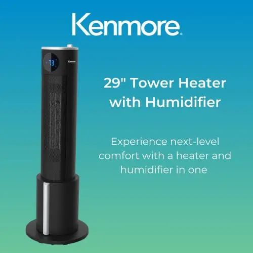 KENMORE 2 In 1 29 Inch Tower Space Heater And Humidifier