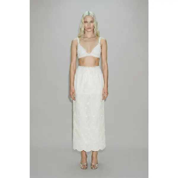 ATOIR Marjorie Lace Appliqué Maxi Skirt