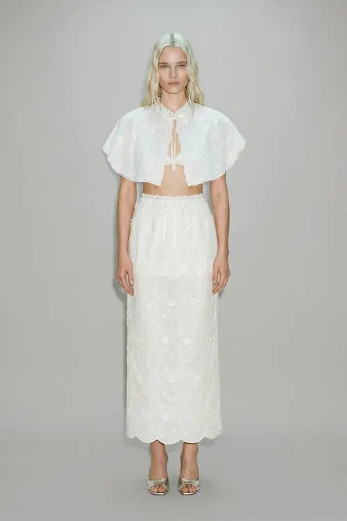 ATOIR Marjorie Lace Appliqué Maxi Skirt