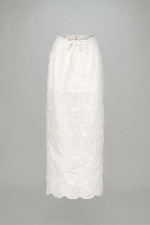 ATOIR Marjorie Lace Appliqué Maxi Skirt