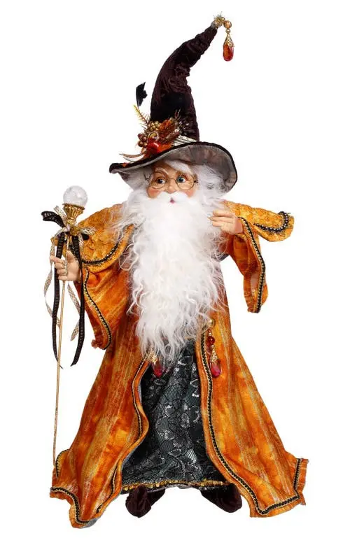 MARK ROBERTS North Pole Trick Or Treat Wizard Elf - Orange