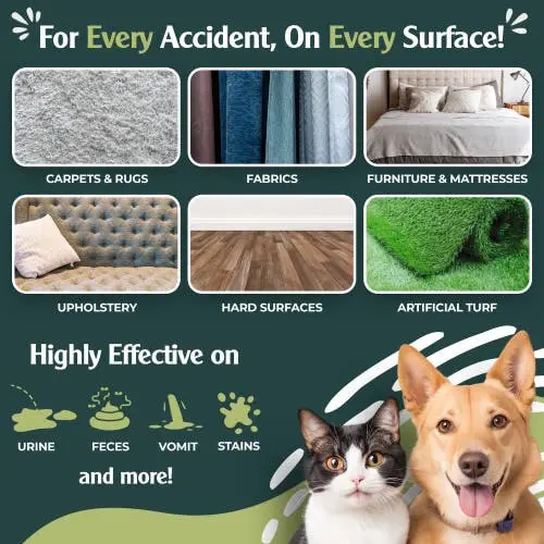 SPRINKLE & SWEEP Pet Mess And Odor Cleanup Bundle, 15oz Bag, Broom