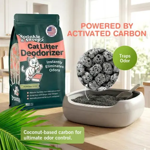SPRINKLE & SWEEP Litter Box Deodorizer 2 Pack