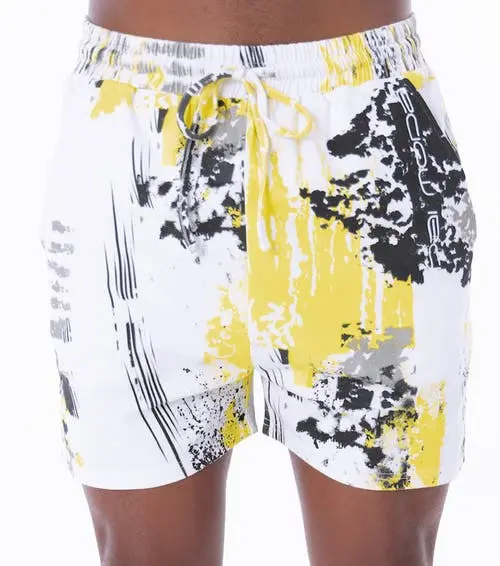DAI MODA Unity Print Pull-on Jersey Shorts - White