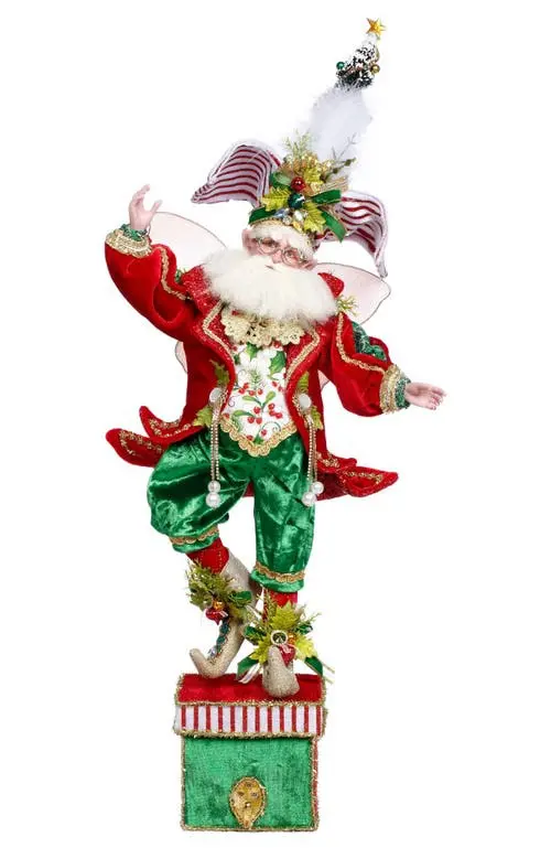 MARK ROBERTS Christmas Party Fairy Stocking Holder - Green