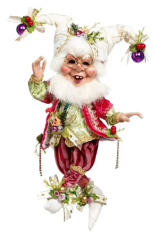 MARK ROBERTS Raspberry Cookie Elf - Fuschia