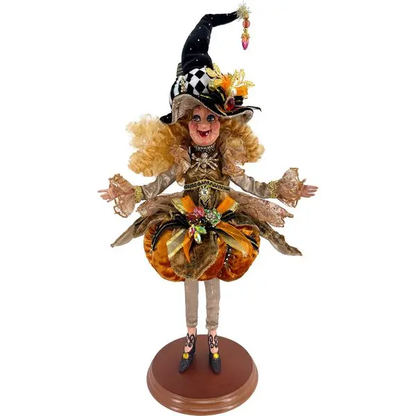 MARK ROBERTS Pumpkin Pie Witch - Orange