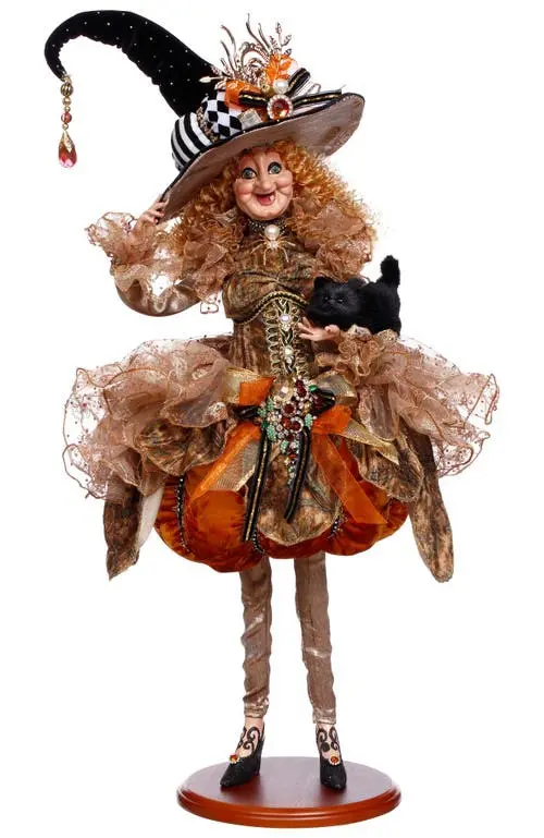 MARK ROBERTS Pumpkin Pie Witch - Orange