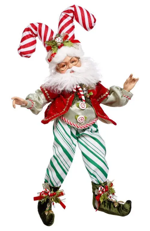 MARK ROBERTS North Pole Candy Cane Elf - Red