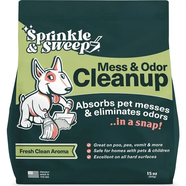 SPRINKLE & SWEEP Pet Mess And Cleanup Clumping Powder - Multicolored
