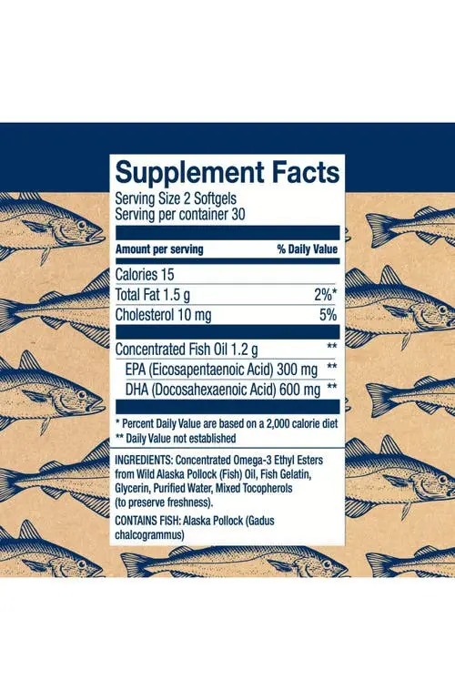 WILEY'S FINEST Peak Dha Omega-3 60 Softgels