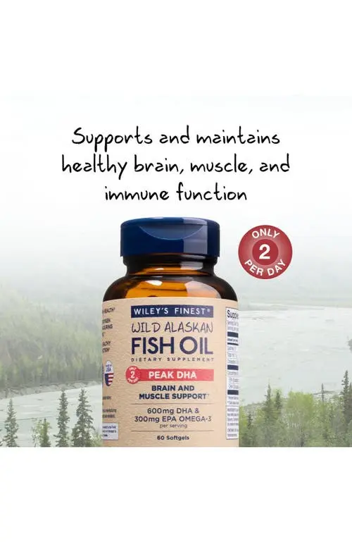 WILEY'S FINEST Peak Dha Omega-3 60 Softgels