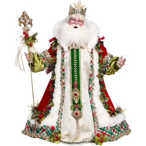 MARK ROBERTS Holly Old Santa Nick - Red