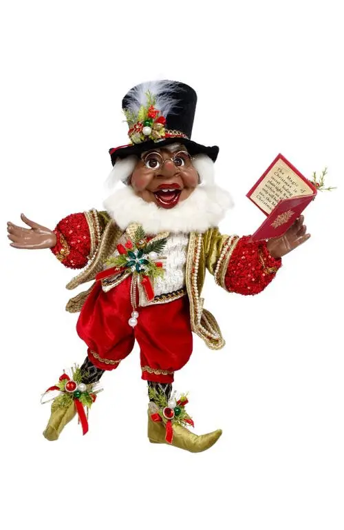 MARK ROBERTS African American Christmas Carol Elf - Red