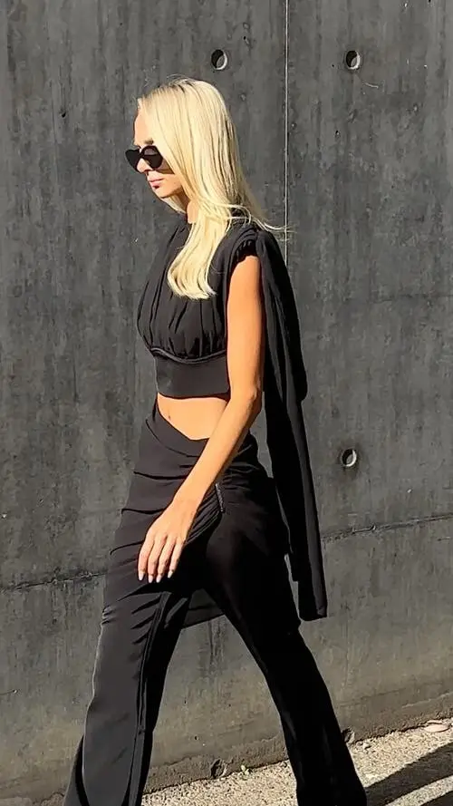 ATOIR Leonie Cropped Corset Top With Chiffon Drapery