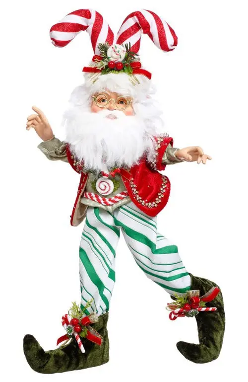 MARK ROBERTS North Pole Candy Cane Elf - Red