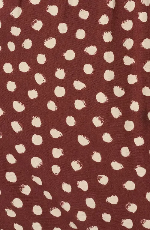 Adrianna Papell Polka Dot Smocked Waist Maxi Dress