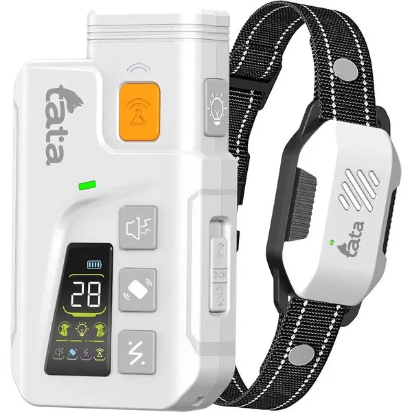 TATA Pupguide 3000 Pro 2 In 1 Ultrasonic Dog Remote Trainer Collar - Black
