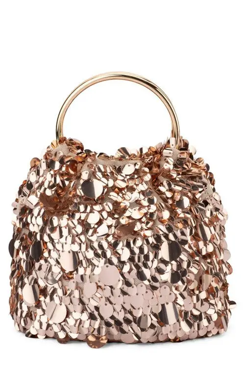 OLGA BERG Vera Sequin Top Handle Bag - Blush