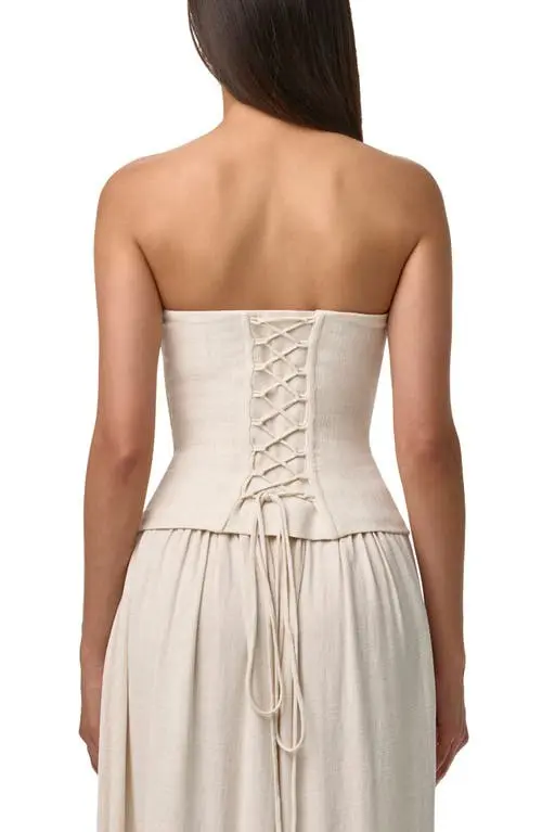 Naked Wardrobe Strapless Suiting Bustier Top