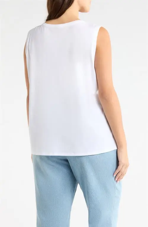 Eileen Fisher Scoop Neck Organic Cotton Tank